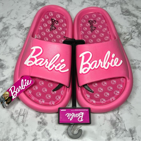Mattel | Shoes | Barbie Doll Logo Squishy Hot Pink Barbiecore ...